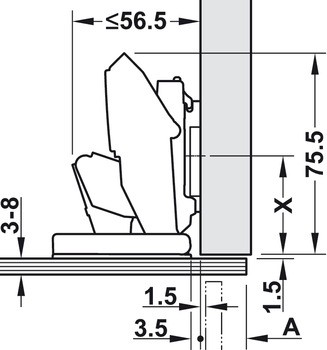 Blum scharnier, softclose Cristallo, met veer | Duovorm